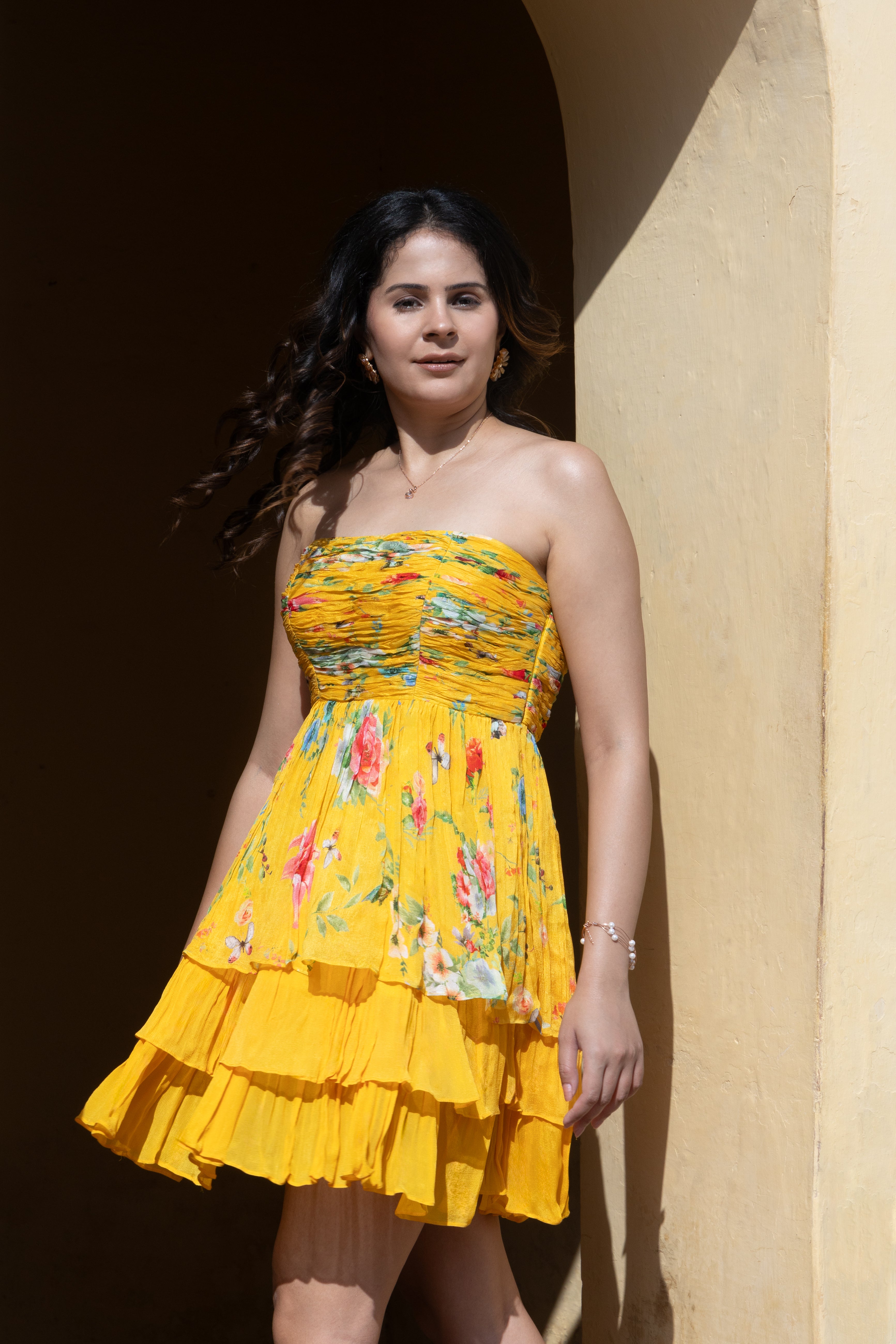 Flared Layered Tube Dress – Simor
